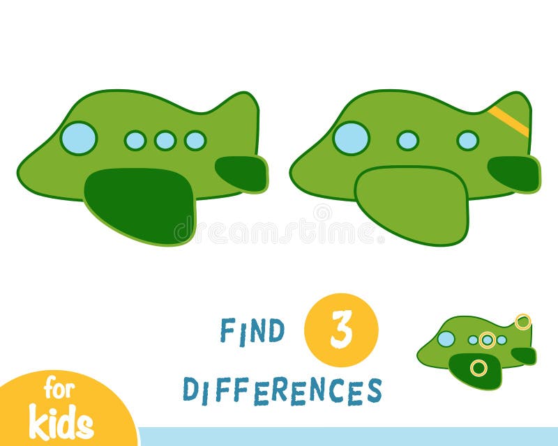 Spot Differences Airplane Stock Illustrations – 16 Spot Differences ...