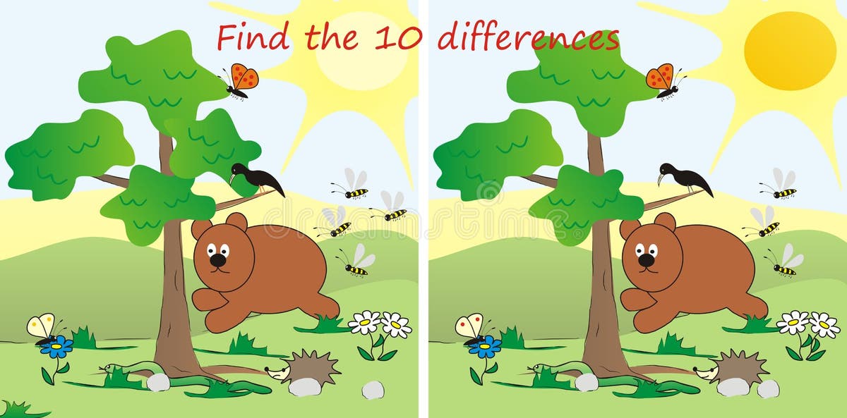 Find Ten Differences Snake Stock Illustrations – 12 Find Ten ...