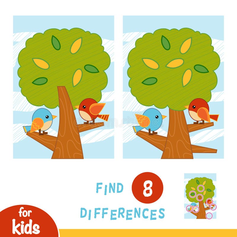 Find Differences, Game for Children (bee and Background) Stock Vector ...