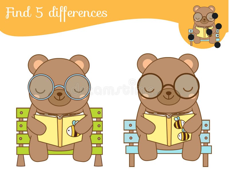 Find the Differences Educational Children Game. Kids Activity with ...