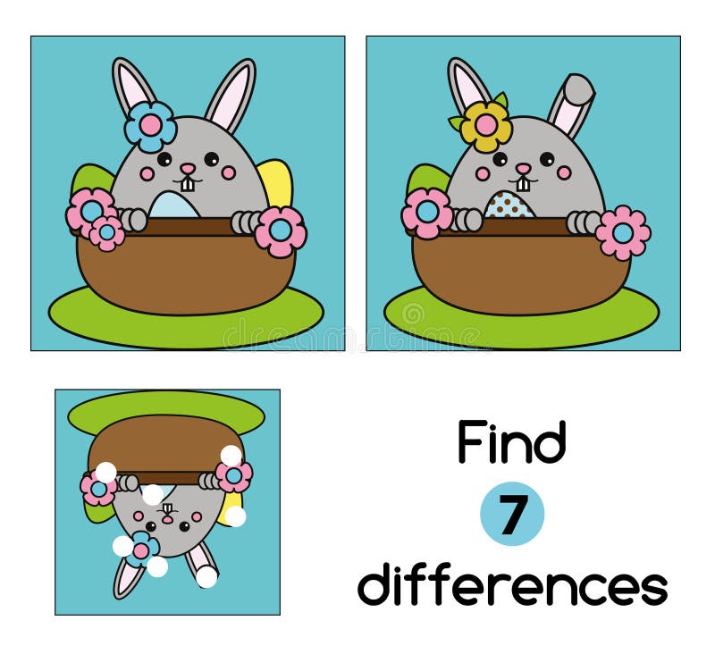 Find the Differences Educational Children Game. Kids Activity Sheet ...