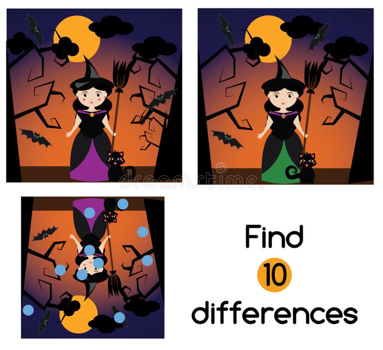 Find the Differences Educational Children Game. Kids Activity Sheet ...