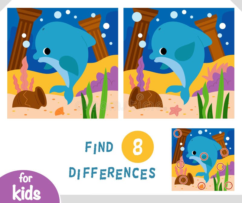 Find Differences Fish Game Stock Illustrations – 540 Find Differences ...
