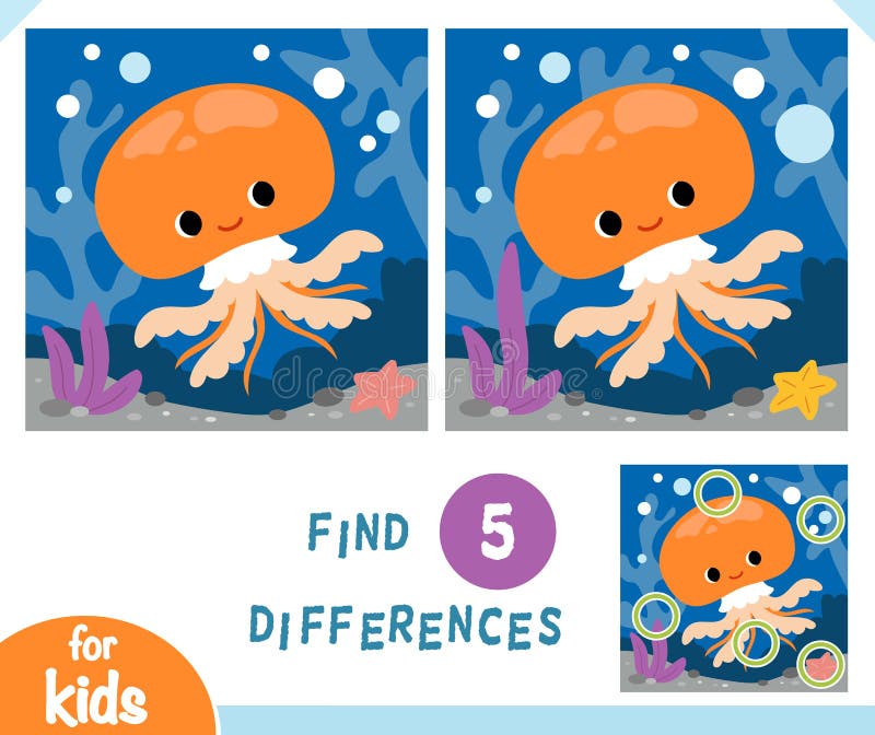 Find Differences Fish Game Stock Illustrations – 540 Find Differences ...