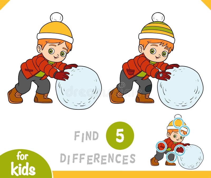 Winter Find Differences Stock Illustrations – 917 Winter Find ...