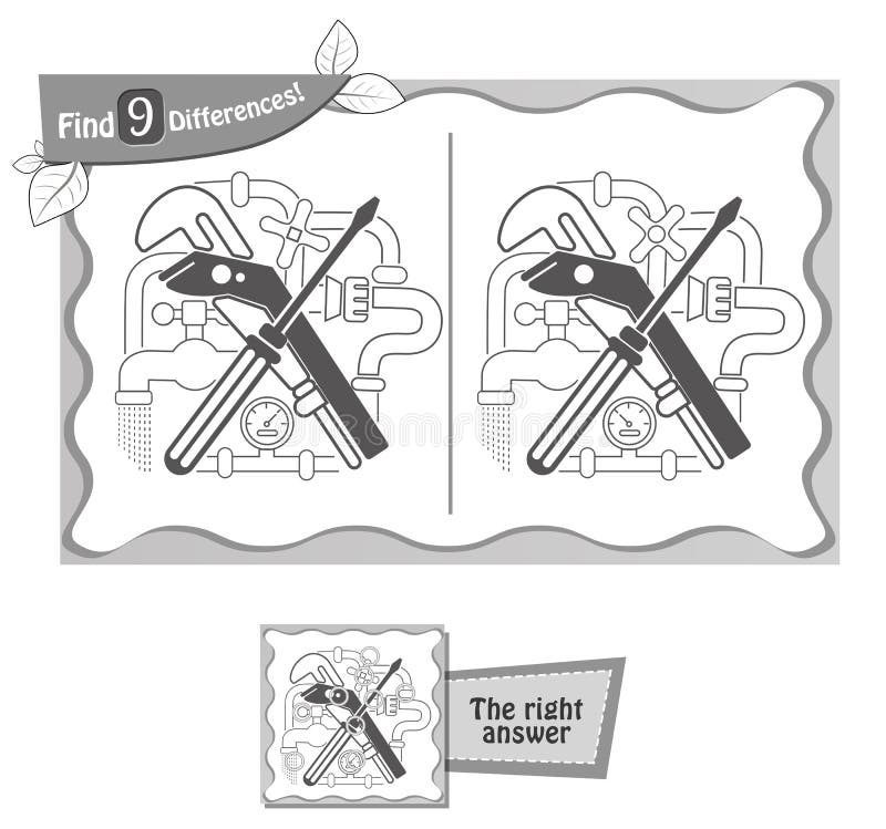 Find ten differences black stock vector. Illustration of leisure - 58210659