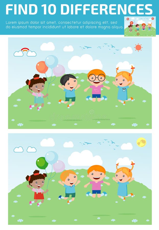 Find Differences,Game for Kids ,find Differences,Brain Games, Children ...