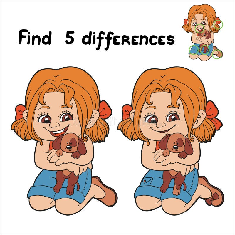 Find the Differences Visual Puzzle - Retro Toys Stock Vector ...