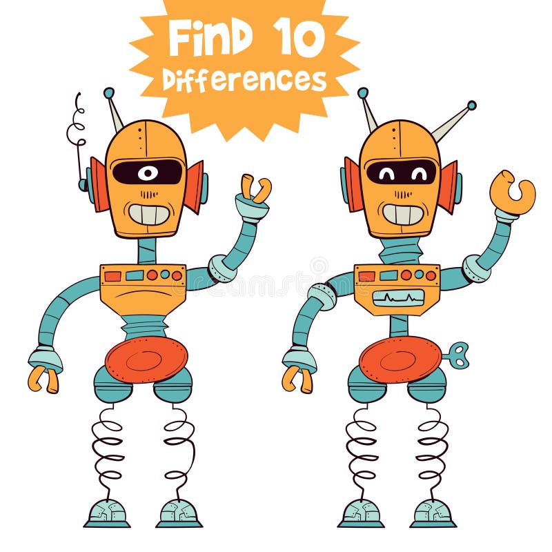 Educational Game, Puzzle for Children. Find 7 Differences. Scientist ...