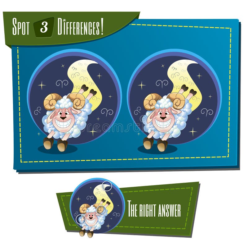 Find 3 differences stock illustration. Illustration of competition ...