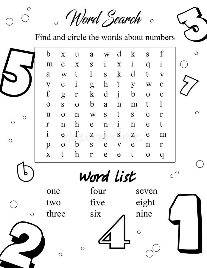 Find the Differences Visual Puzzle - Numbers. Find the Five Differences ...