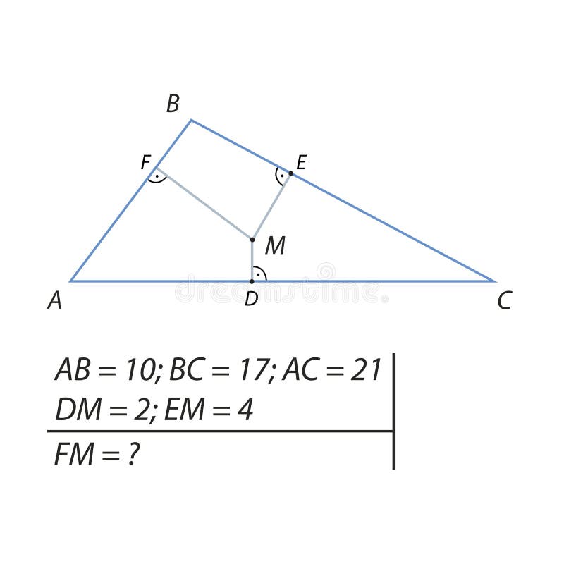 Find the Distance from the Point M To the F. Stock Illustration ...