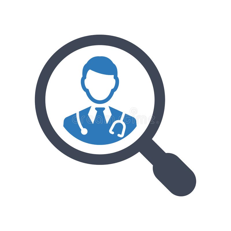 Find Doctor Icon. Search, Magnifying Stock Vector - Illustration of ...