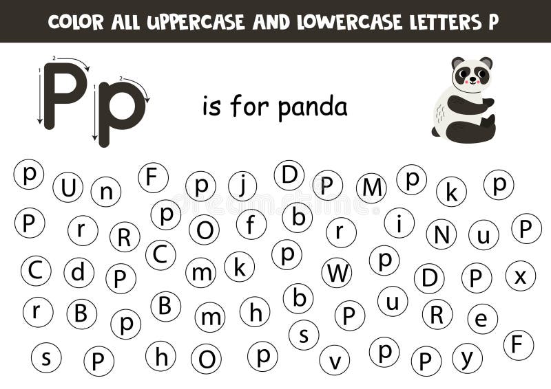 Find and Dot All Letters P. Educational Worksheet for Learning Alphabet ...
