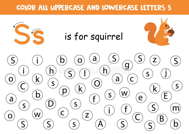 Find and Dot All Letters S. Educational Worksheet for Learning Alphabet ...