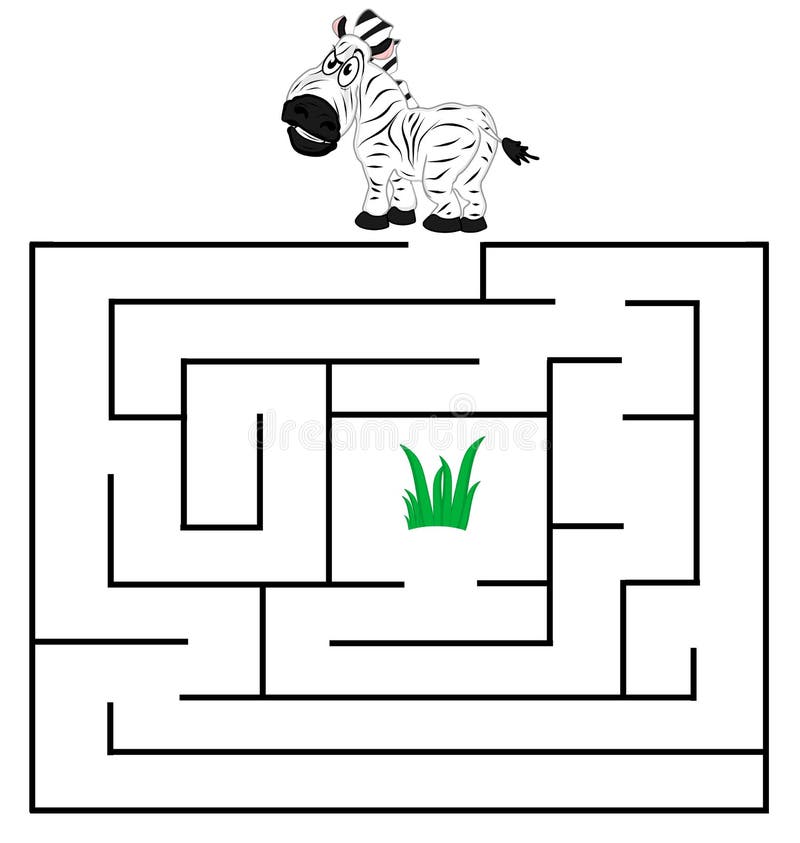 Labyrinth with animal stock illustration. Illustration of entrance ...