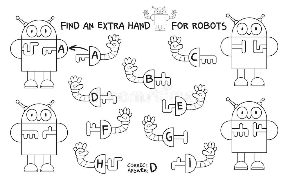 Matching Game. Attention Task. Find the Correct Outline. Find Extra ...