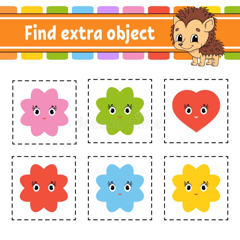 Find Extra Object. Educational Activity Worksheet for Kids and Toddlers ...