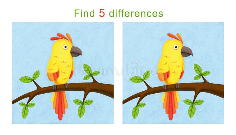 Find five differences stock illustration. Illustration of fauna - 147725566