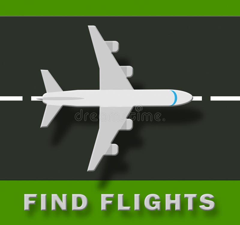 Find Flights Showing Flight Searching 3d Illustration Stock ...