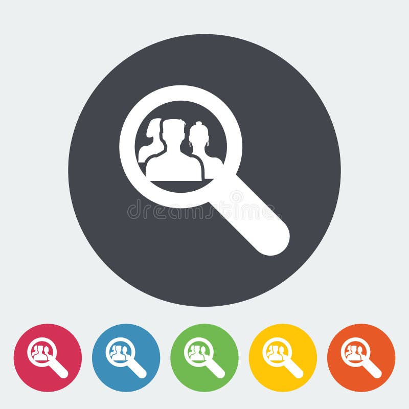 Find Friends Logo, Simple Gray Style Stock Vector - Illustration of ...