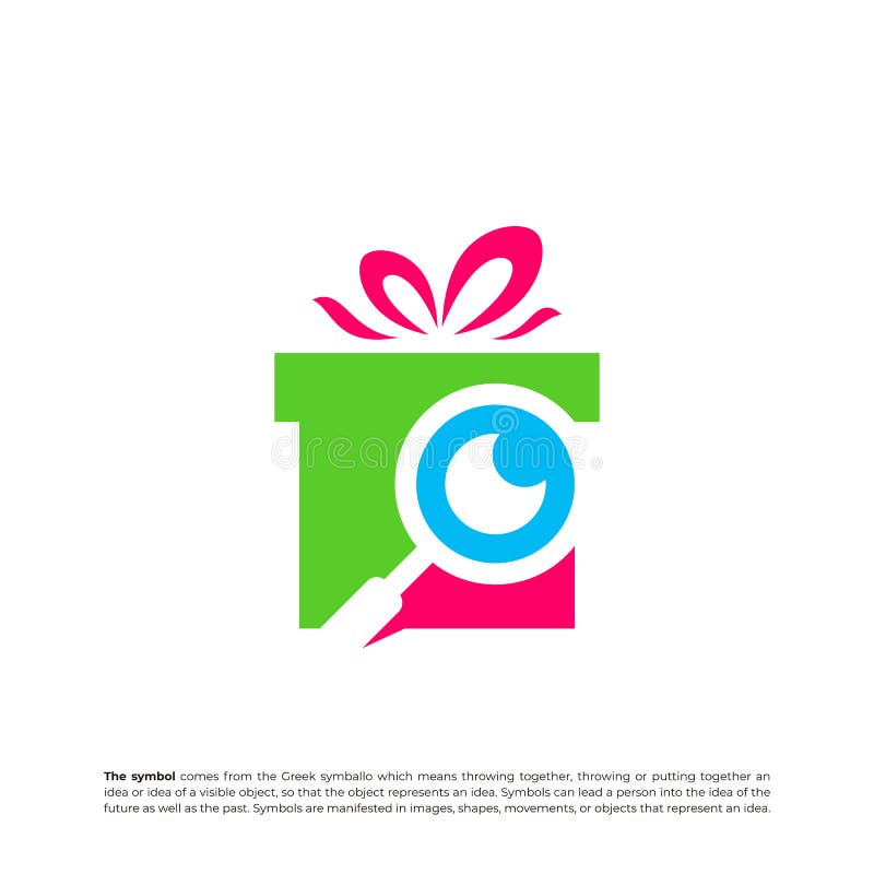 Find Gift Logo Vector. Gift Search Logo Design Concept Template Stock ...