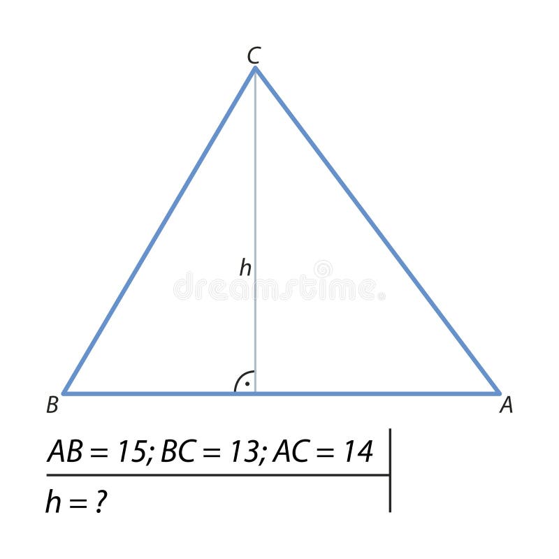 Find the Height of the Triangle Stock Illustration - Illustration of ...