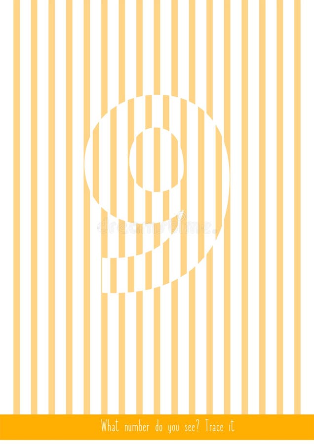 Find the hidden number stock vector. Illustration of illusion - 148614426