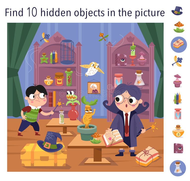 Hidden Objects Halloween Stock Illustrations â 23 Hidden Objects ... Hidden Objects Halloween Stock Illustrations â 23 Hidden Objects ...
