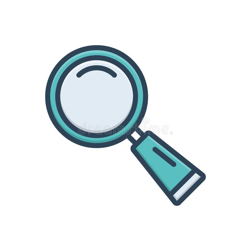 Color Illustration Icon for Find, Search and Quest Stock Illustration ...