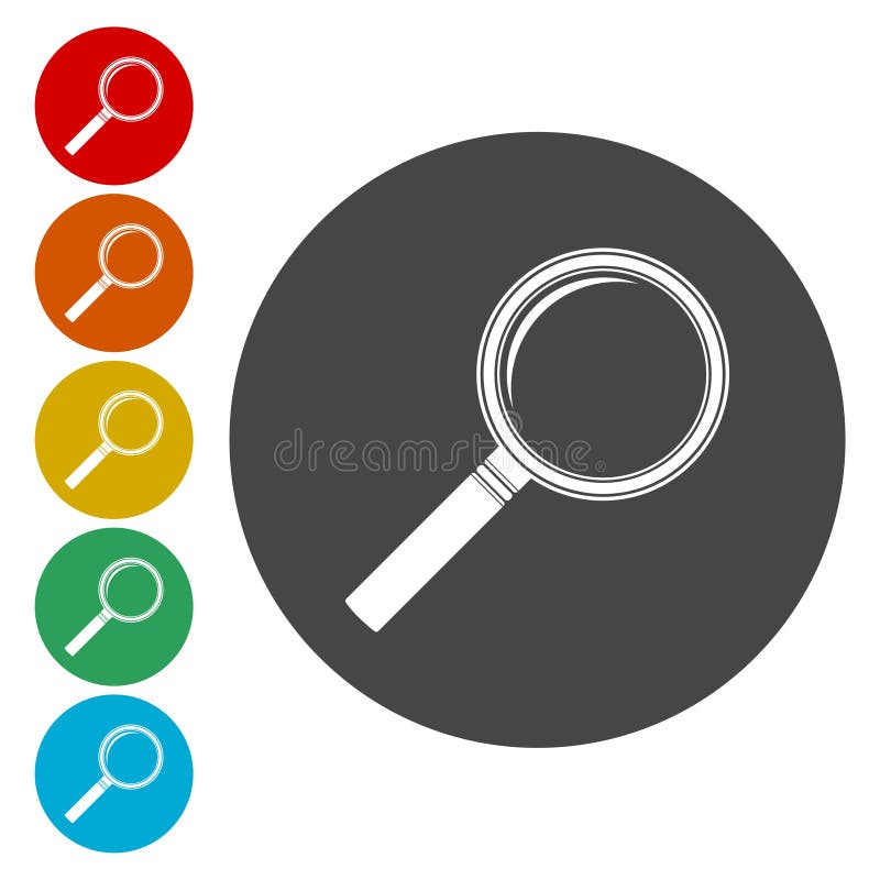 Find icon. Search Icon stock vector. Illustration of color - 130861911