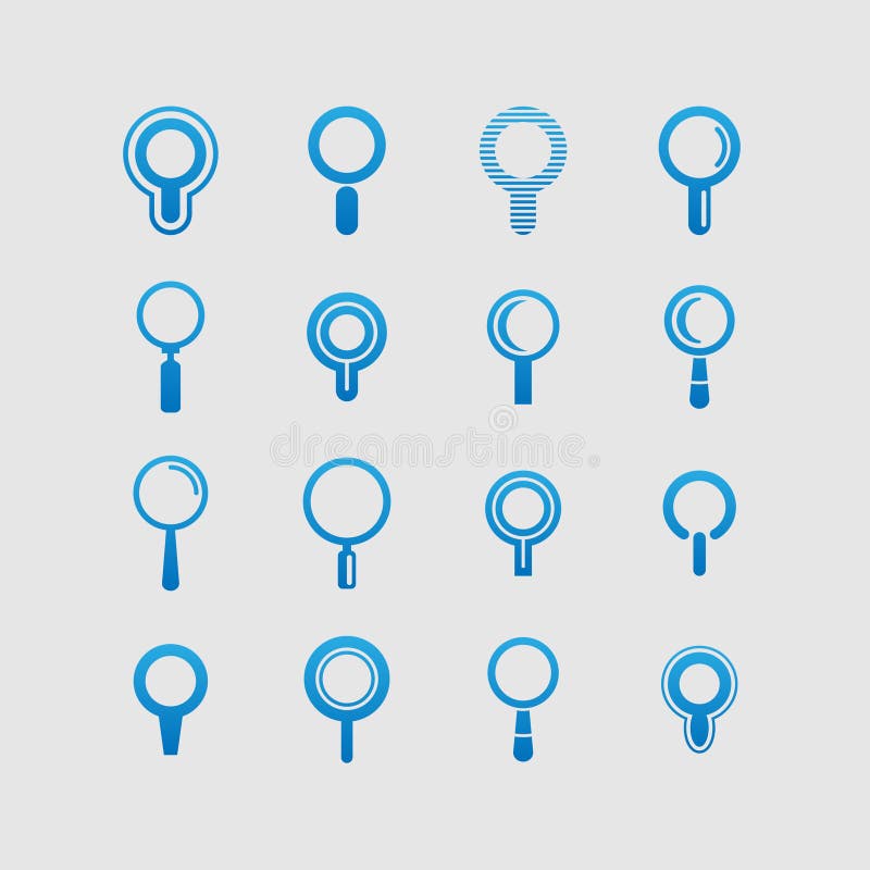 Find icon set stock vector. Illustration of reading, icons - 43356702