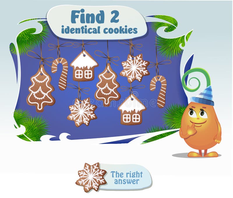 Find 2 identicalÂ cookies stock illustration. Illustration of ...