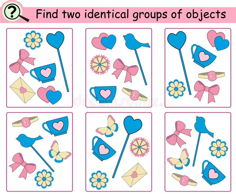Find the Identical Groups of Objects. Educational Game for Children ...