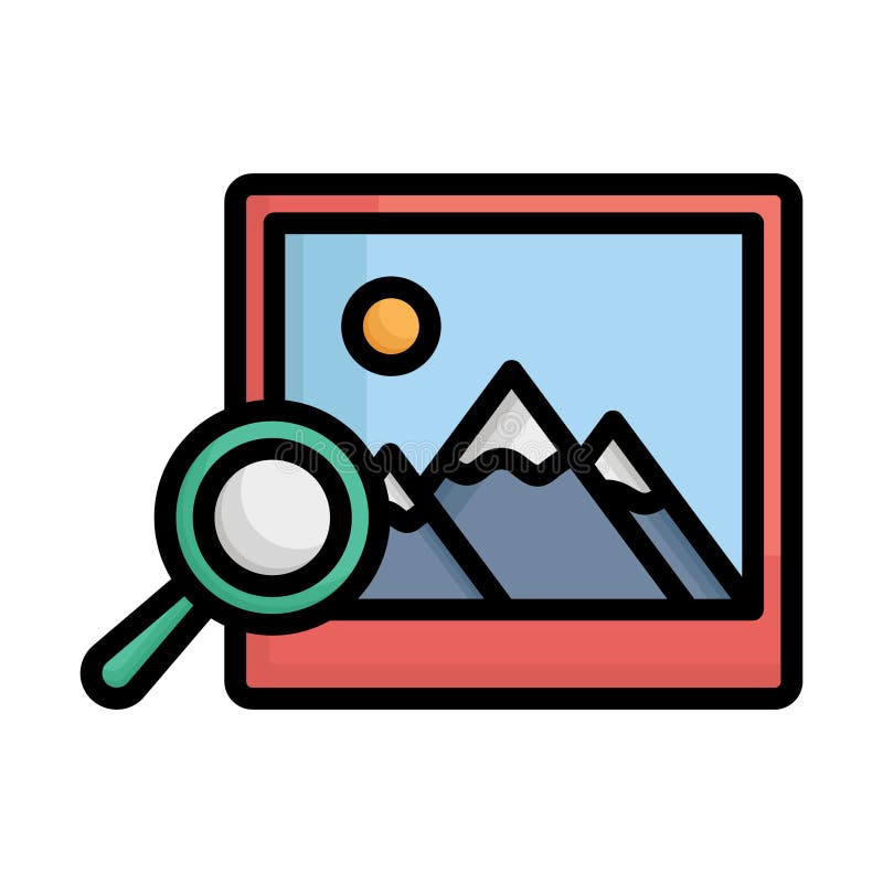 Find Image, Find Landscape Vector Icon Which Can Easily Modify Stock ...