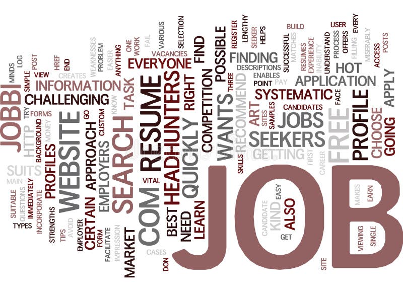 Find a Job Text Background Word Cloud Concept Stock Illustration ...