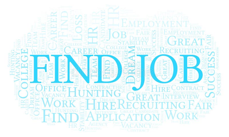 Find Job word cloud. stock illustration. Illustration of tagcloud ...