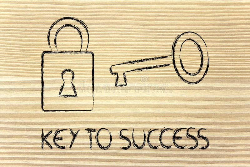 Find the Key To Success, Key and Lock Design Stock Photo - Image of ...