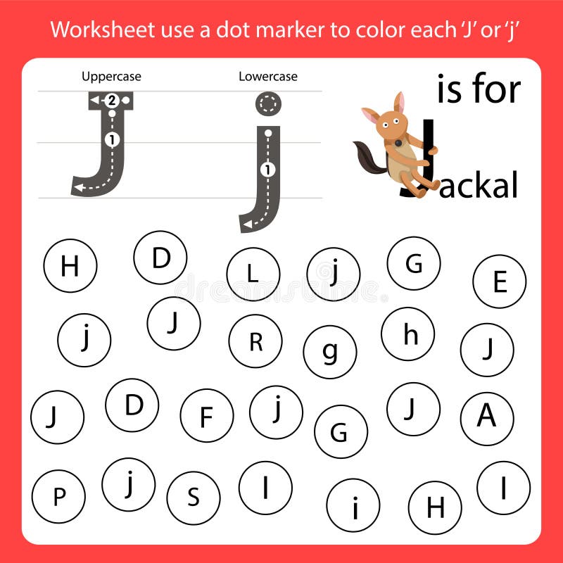 Find the Letter Worksheet Use a Dot Marker To Color Each C Stock Vector ...