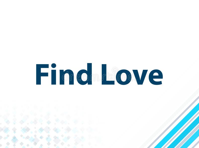 Find Love Modern Flat Design Blue Abstract Background Stock ...