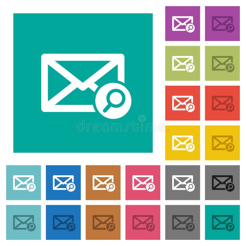 Find Mail Square Flat Multi Colored Icons Stock Vector - Illustration ...