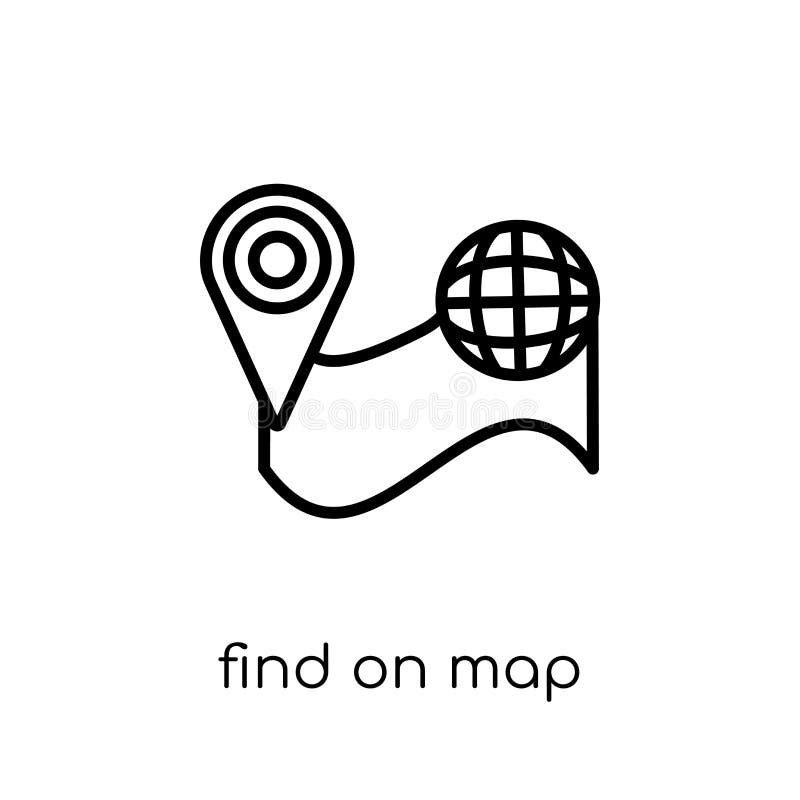Find Location Icon. Trendy Flat Vector Find Location Icon on White ...