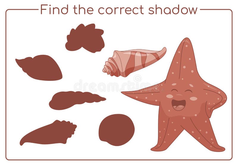 Find and Match the Correct Shadow Kids Task Stock Vector - Illustration ...
