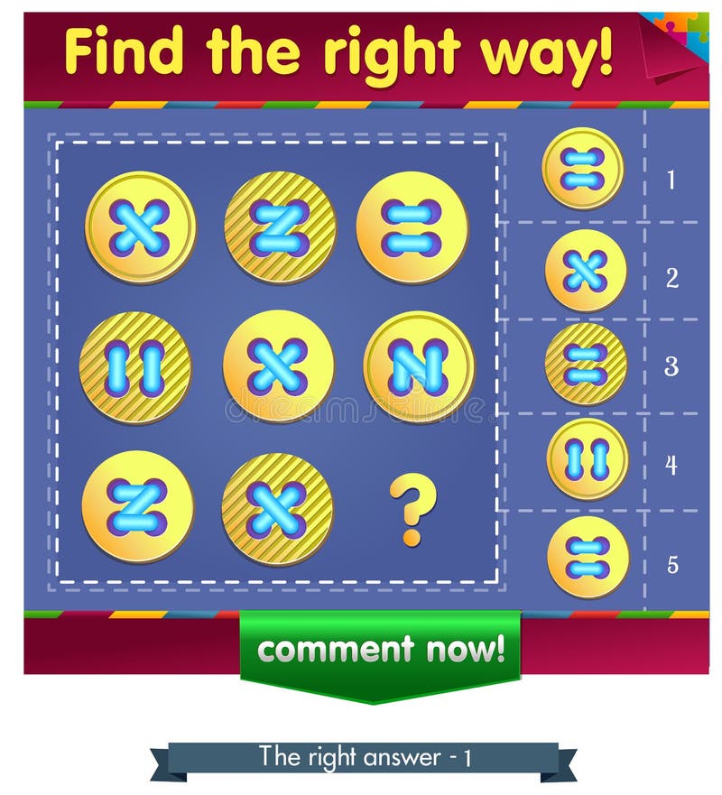 Find the Missing Item Buttons 2 Stock Illustration - Illustration of ...