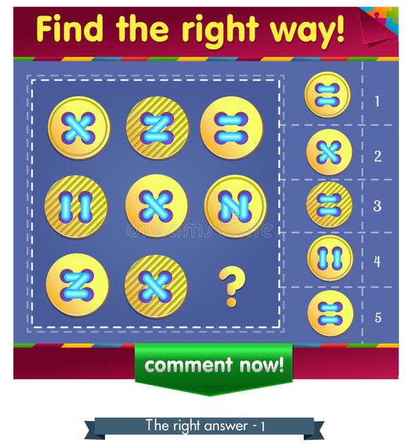 Find the Missing Item Buttons 2 Stock Illustration - Illustration of ...