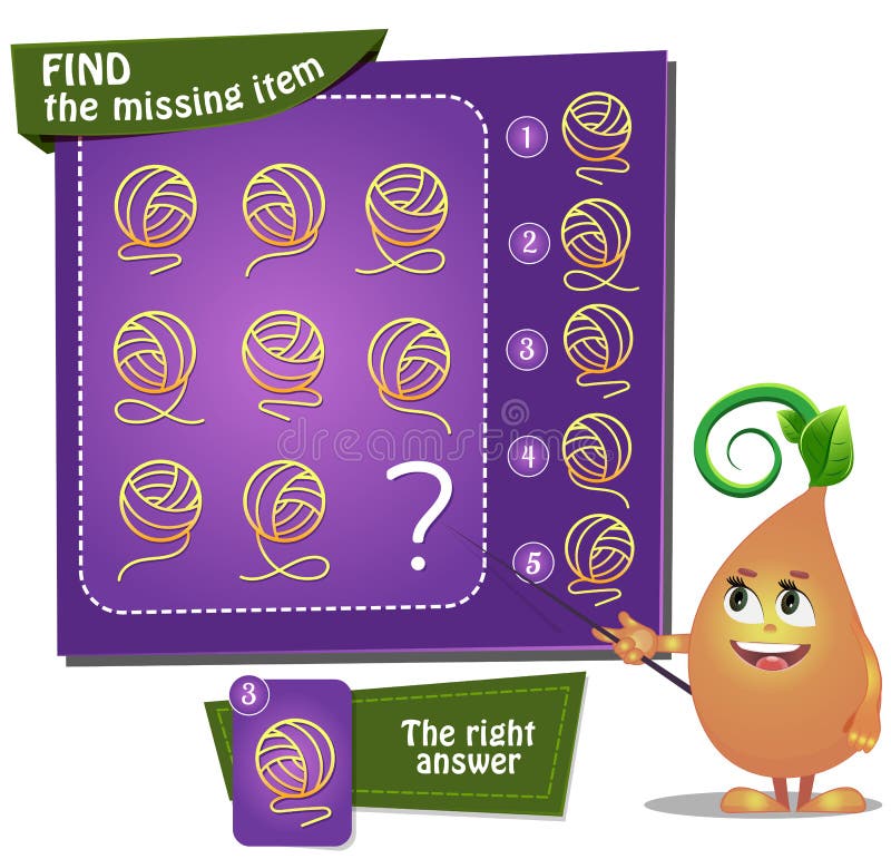 Find the missing item clew stock illustration. Illustration of ...