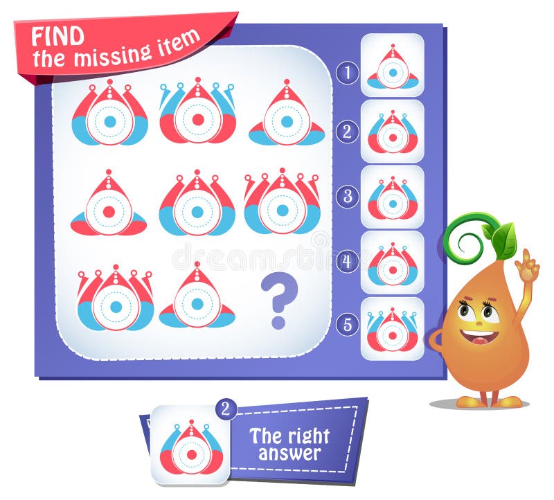 Find the Missing Item Logic Stock Illustration - Illustration of ...