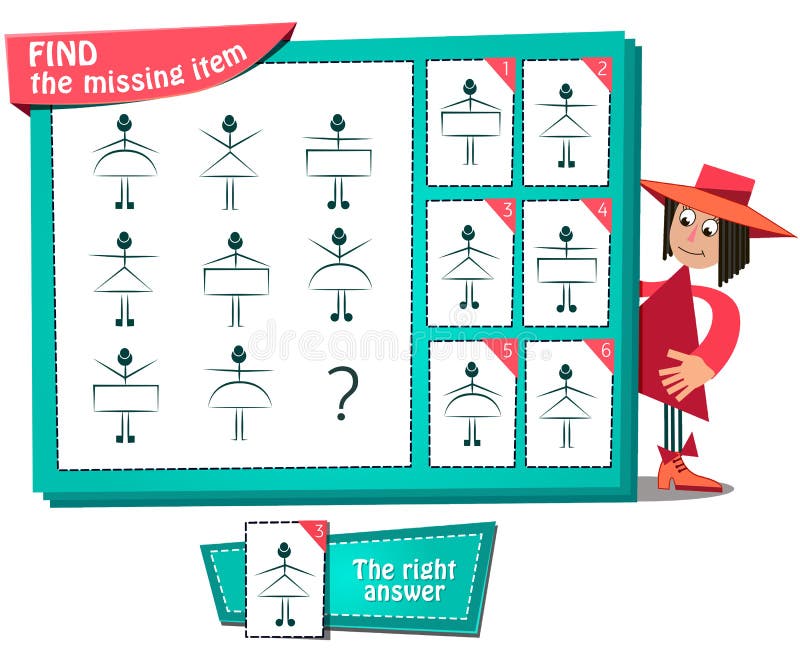 Find the missing item stock illustration. Illustration of game - 61758154