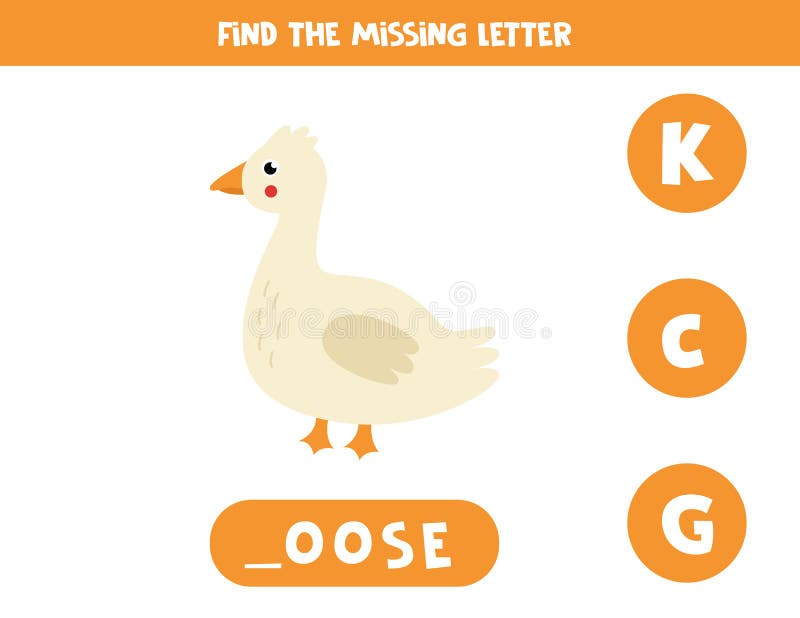Goose. G Letter. Cute Children Animal Alphabet in Vector. Funny Stock ...