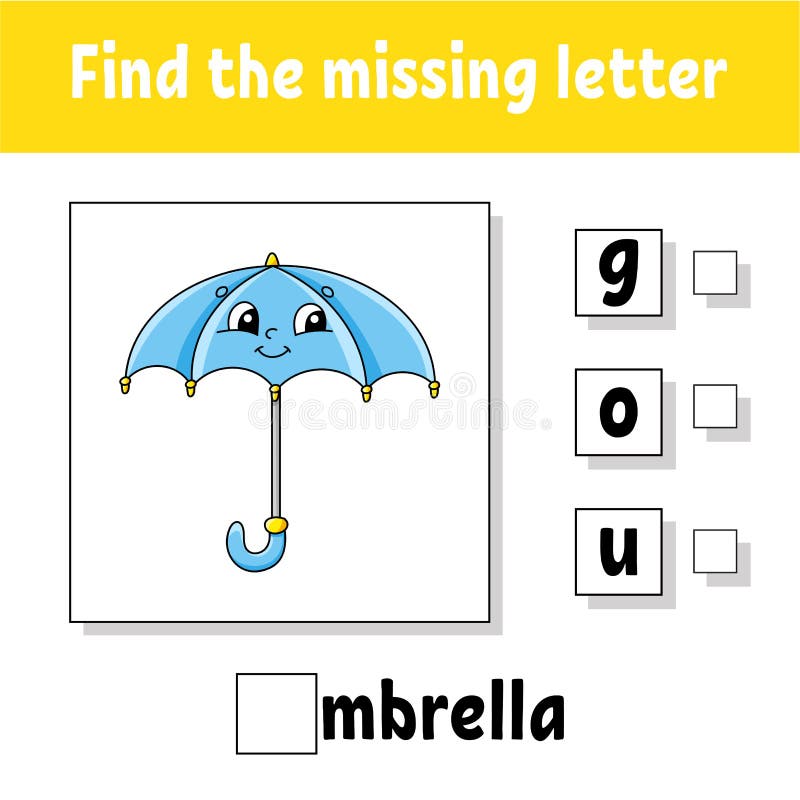 Find the Missing Letter. Education Developing Worksheet for Kids ...